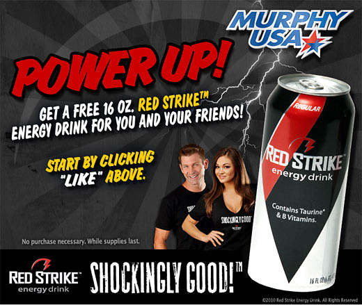 Facebook Coupon: Free Red Strike Energy Drink! - Consumer Queen