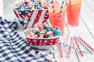 Easy Patriotic Popcorn - Red, White, and Blue Popcorn Mix